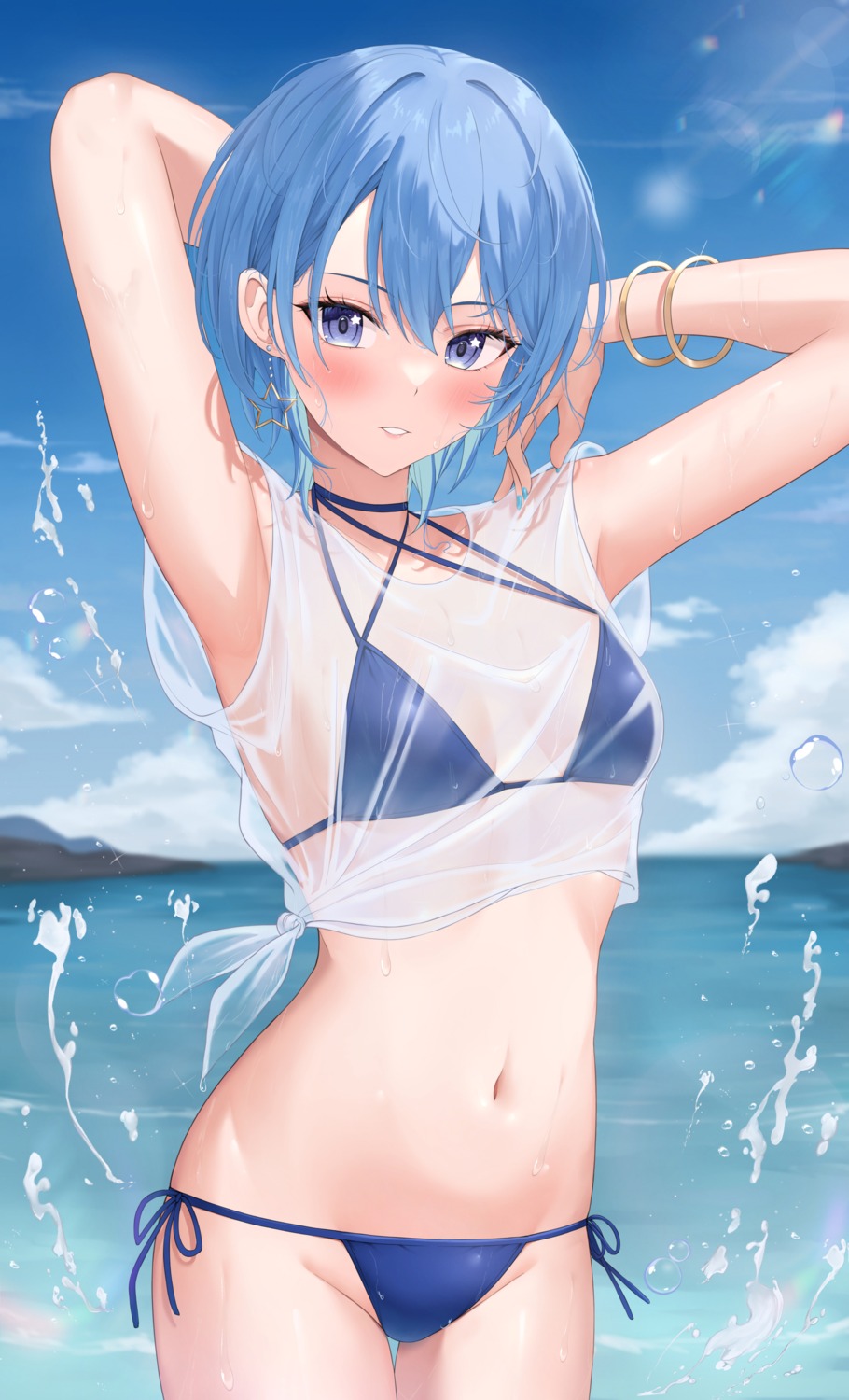 shinigami kiraki hololive hoshimachi suisei bikini see through swimsuits | #1177167 | yande.re